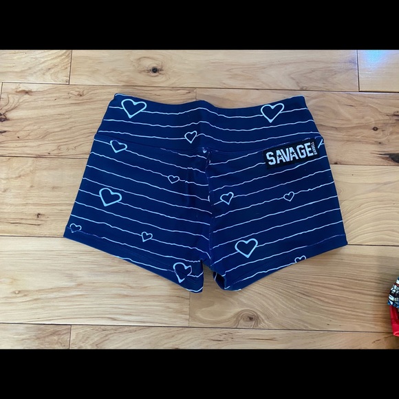 Savage Barbell | Shorts | Savage Barbell Heart Shorts M | Poshmark